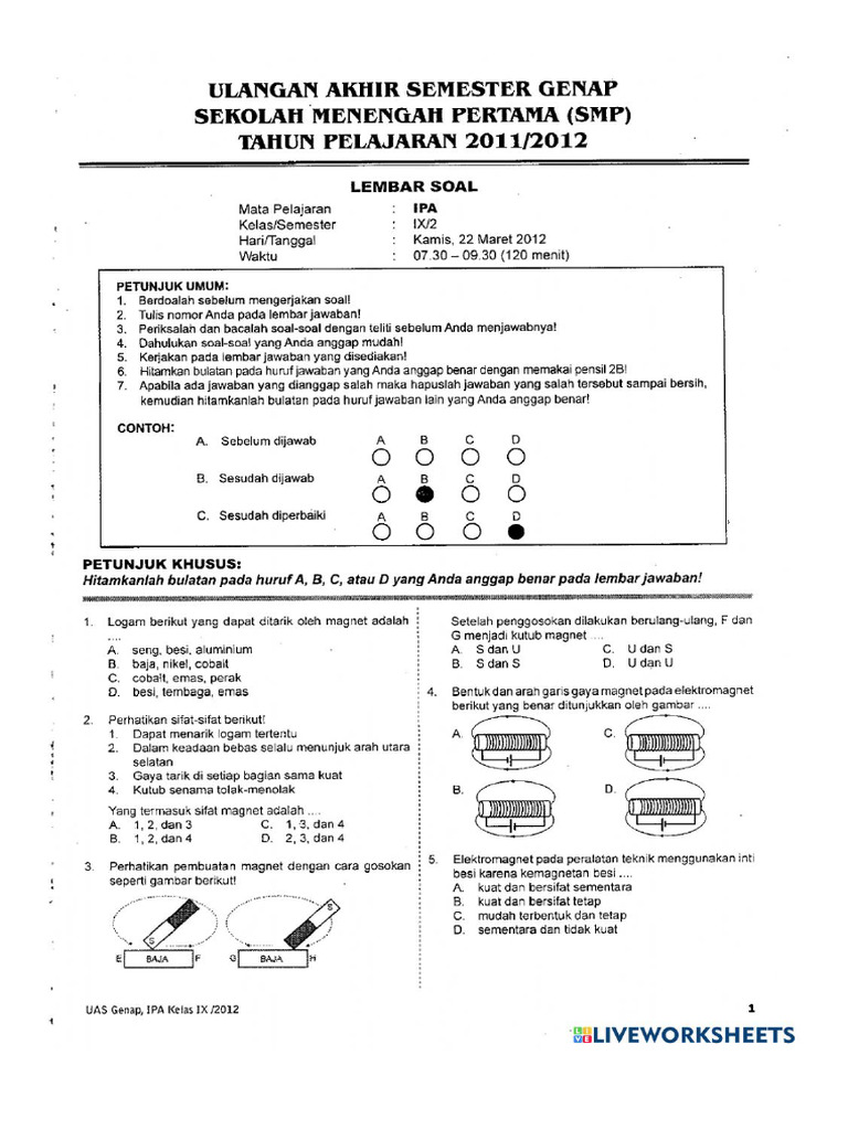 SOAL KEMAGNETAN KELAS IX | PDF