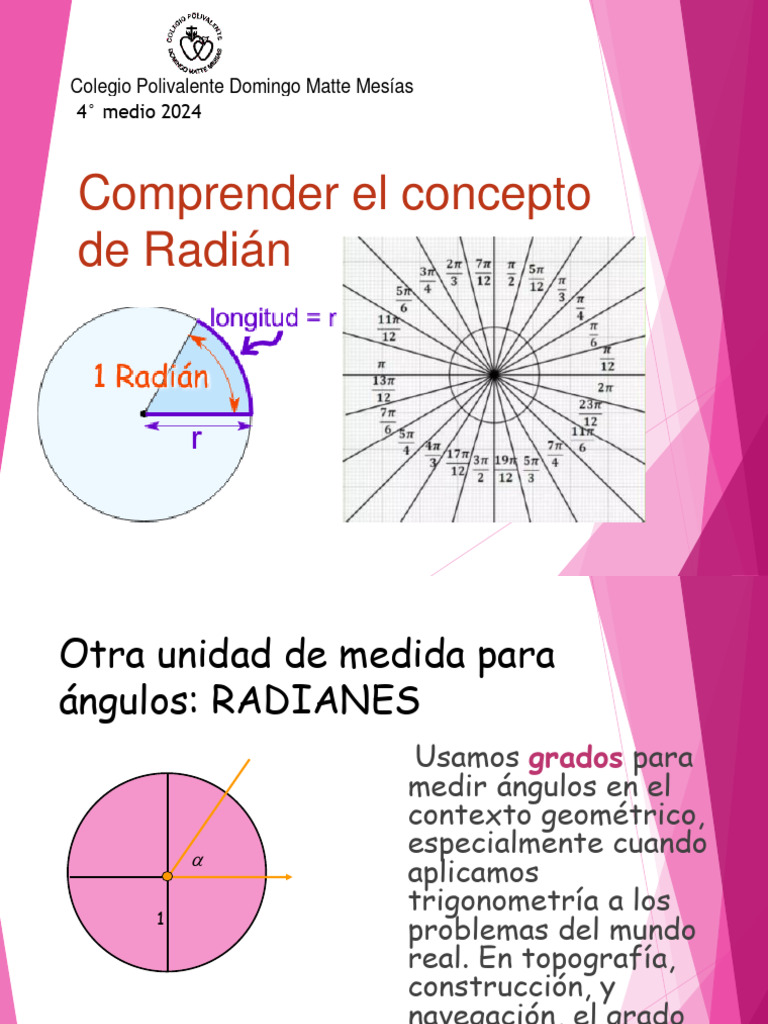 Radianes | PDF | Ángulo | Rotación