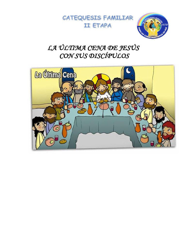 Tema 1 Encuentro 22 - La Ultima Cena | PDF | Última cena | Pascua de ...