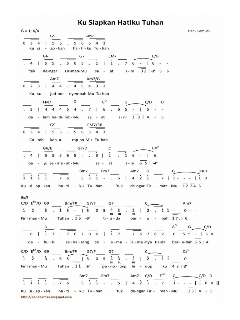 Kusiapkan Hatiku Tuhan | PDF
