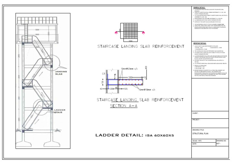 Landing Slab Details | PDF | Concrete | Building Technology