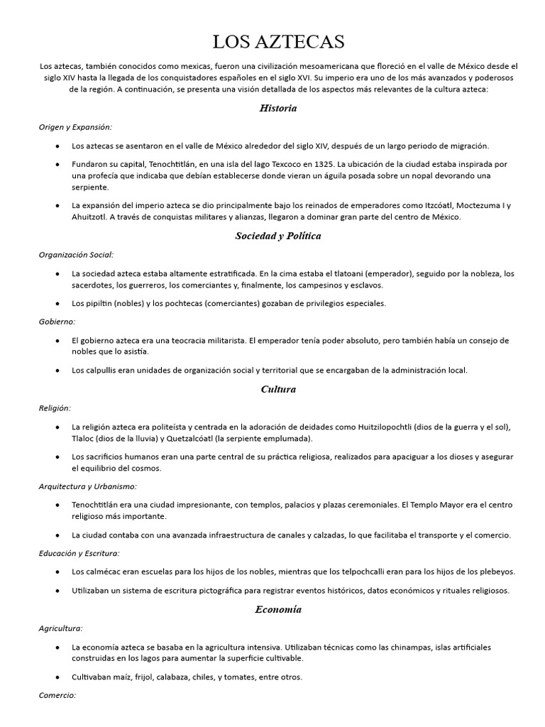 Los Aztecas | PDF