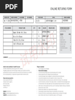 H&M Return Form | PDF