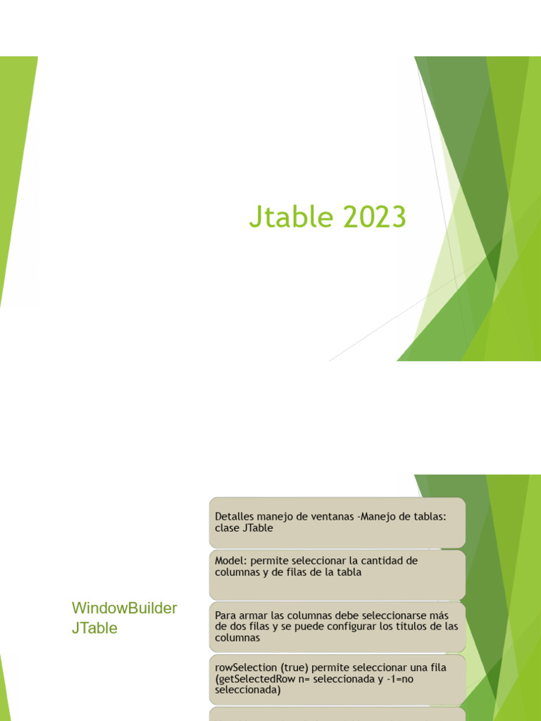 Clase 8 Jtable | PDF | Programación de computadoras | Informática