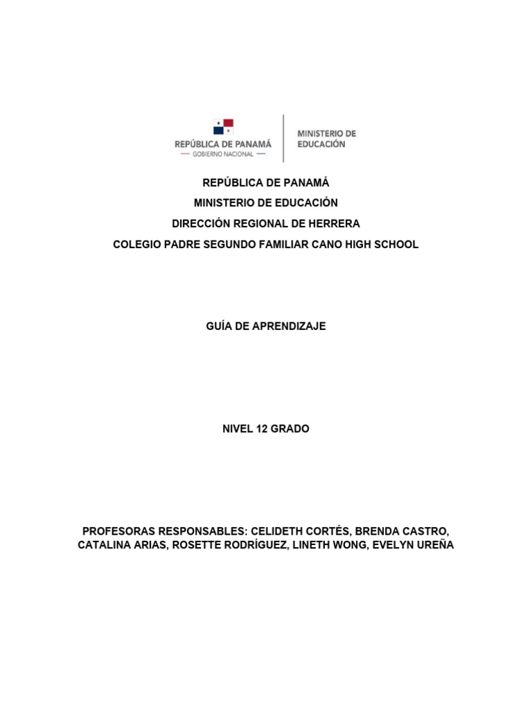 Learning Guide for English 12 Grade | PDF | Résumé | Noun