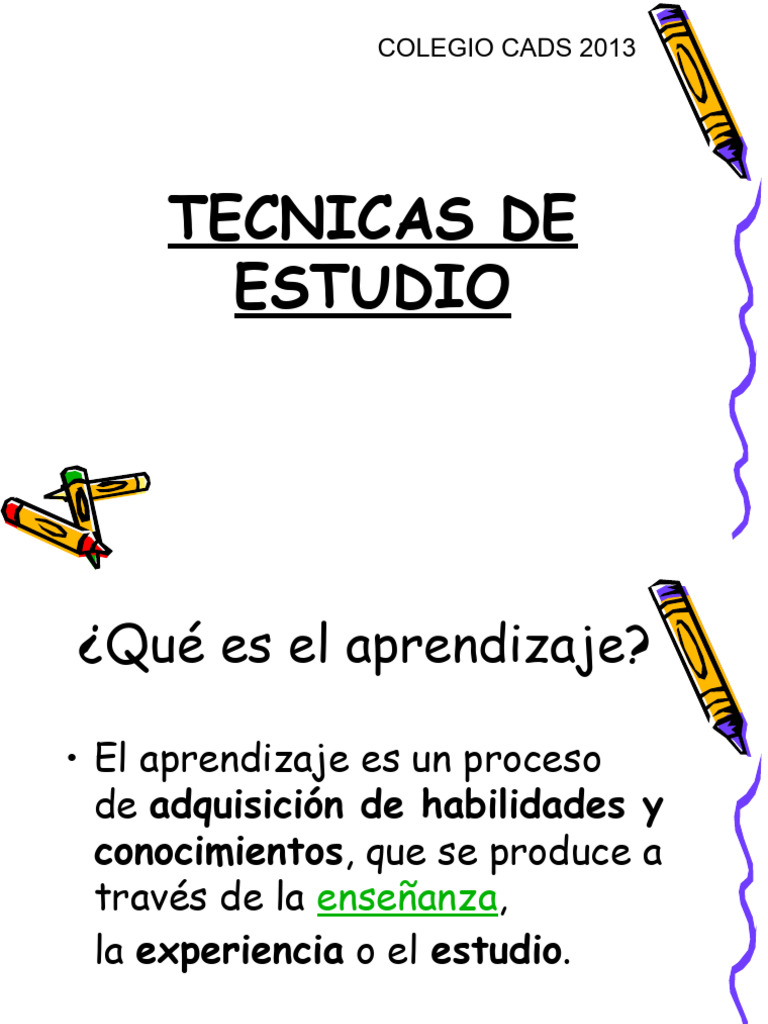 Tecnicas de Estudio Semana 3 | PDF | Aprendizaje | Habilidades de estudio