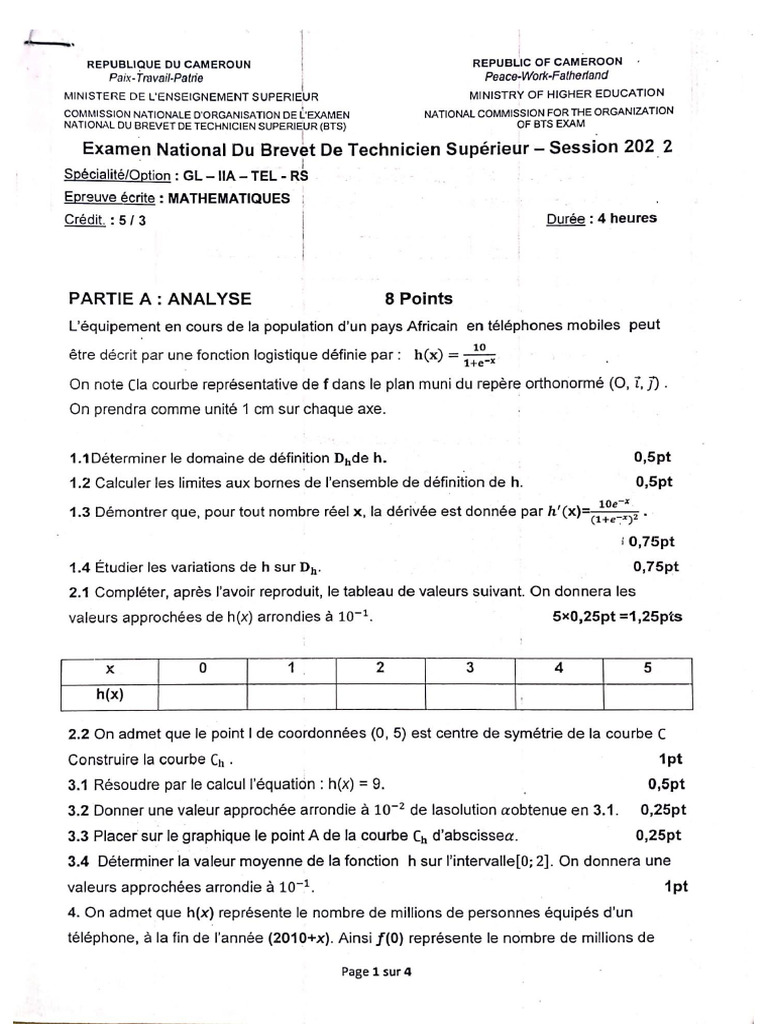 BTS Maths 2022 | PDF