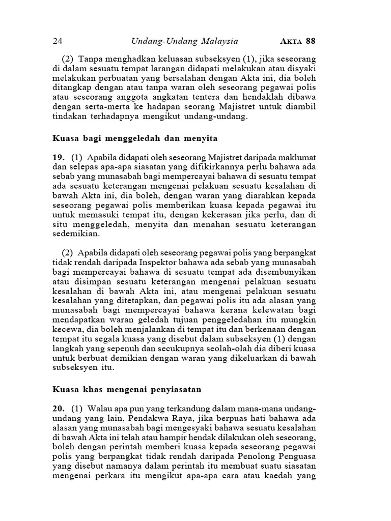 Contoh2 Akta Rahsia Rasmi 1972, Pendakwa Raya | PDF