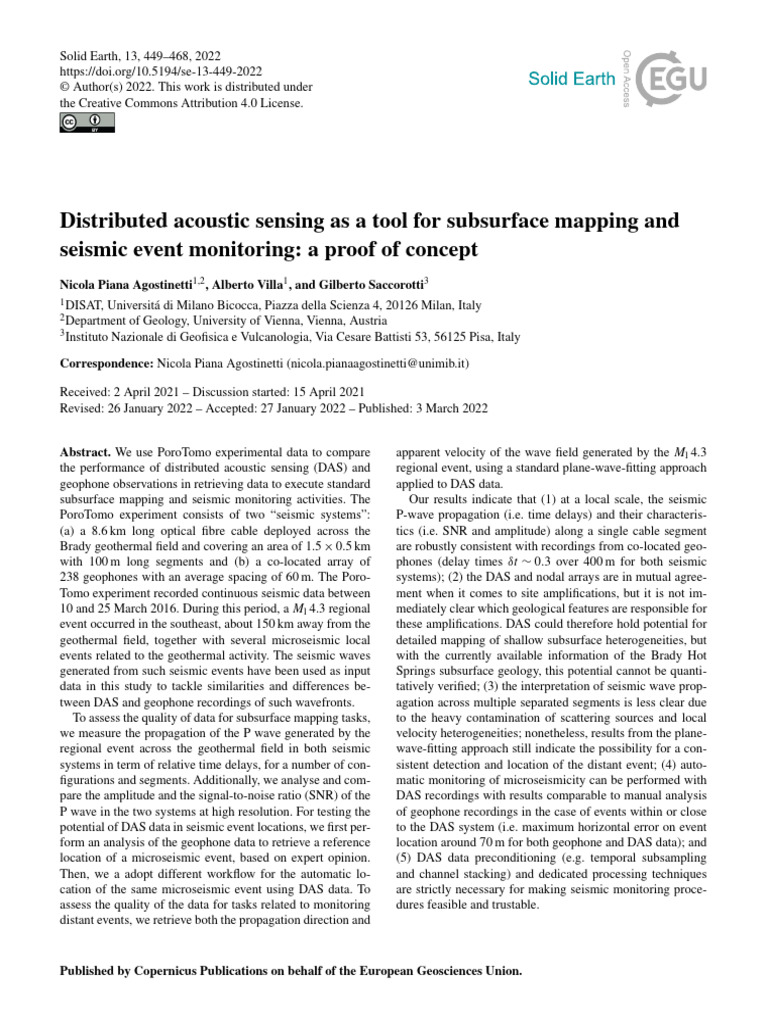 proof of concept DAS tool for seismic | Download Free PDF | Seismology ...