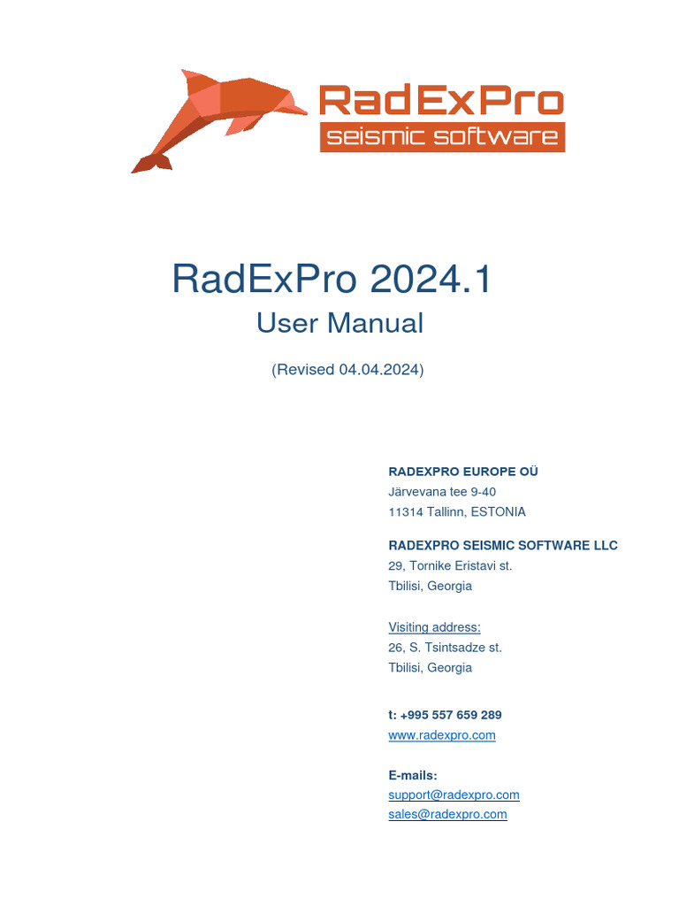 En RadExPro 2024.1 Manual | PDF | Computer File | Computing