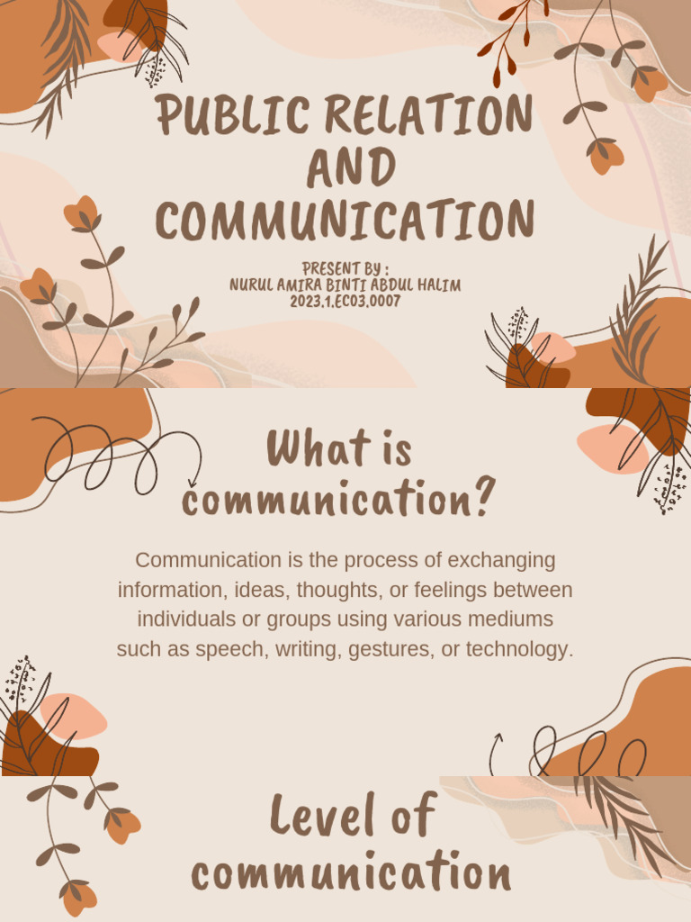 Public Relation and Communication | PDF | Communication | Information