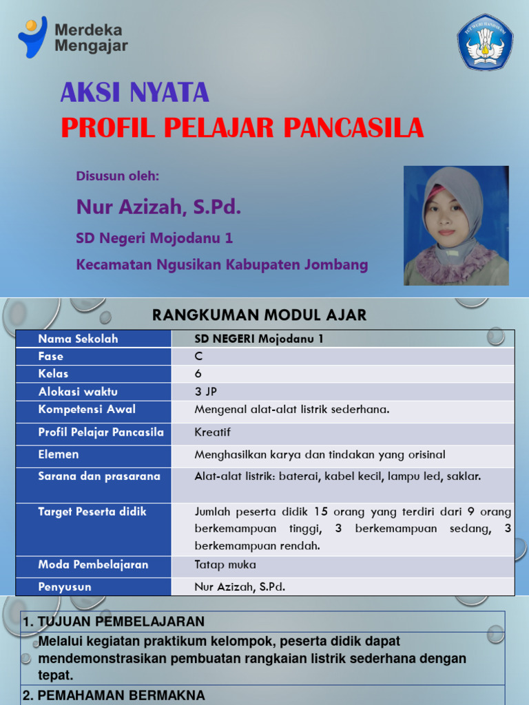 AKSI NYATA PROFIL PELAJAR PANCASILA - Nur Azizah | PDF