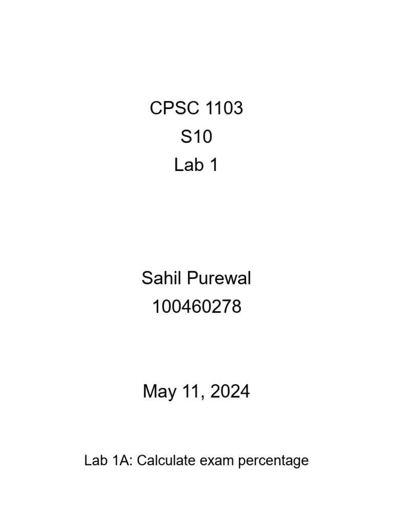 Lab1 Solution Download Free Pdf Computer Programming Computing 