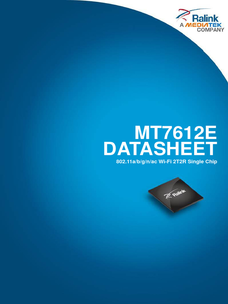 MT7612E Wi-Fi Chip Datasheet | PDF | Ieee 802.11 | Wi Fi