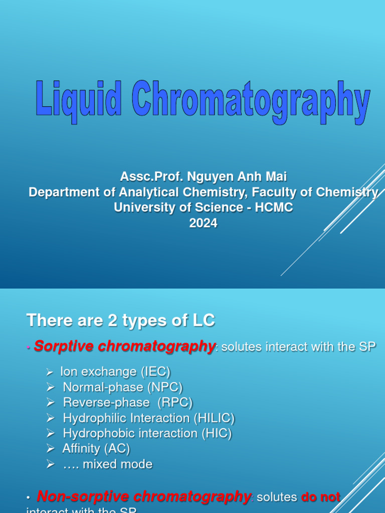 Retention Mechanisms In Lc Levelc 2024 Pdf Chromatography High