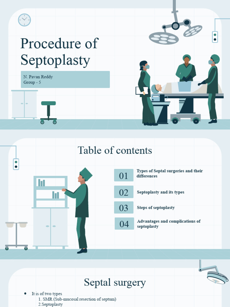 Procedure of Septoplasty | PDF | Human Nose | Respiratory System