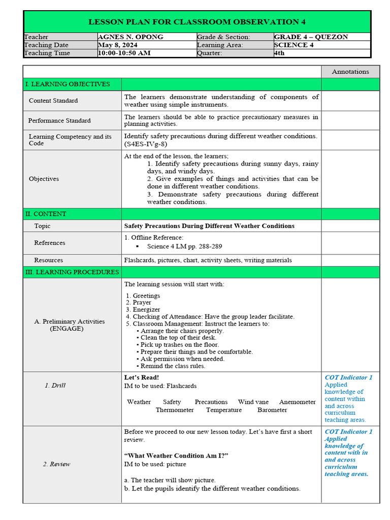 Co4 Science 4 Q4 (2023-2024) | PDF | Learning | Curriculum