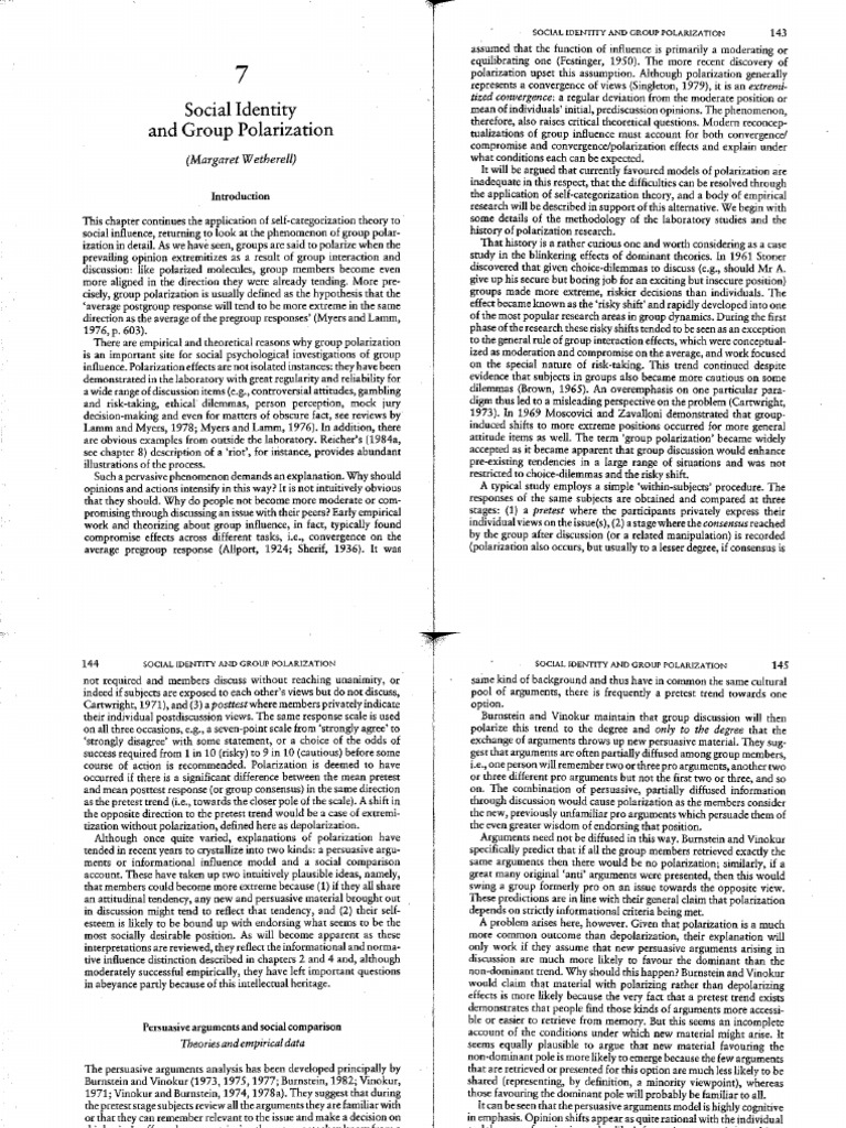 A Self-Categorization Theory Pagina77-110 | PDF