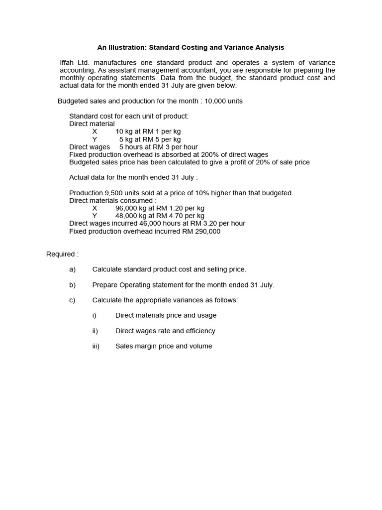A222 Afm Variance Analysis | PDF | Cost | Management Accounting