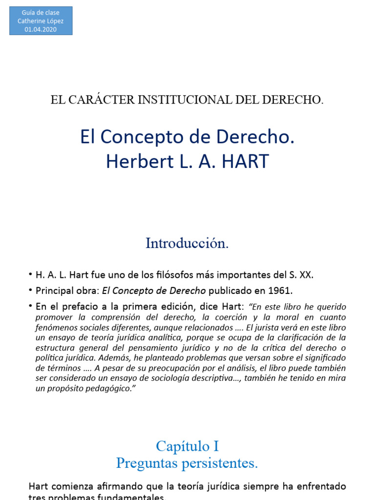 Guía de Clase C. López- sobre H.L Hart- El carácter institucional del D ...