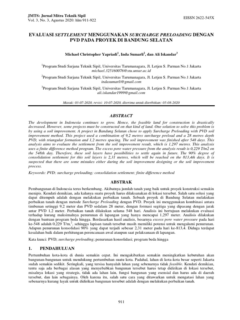 Evaluasi Surcharge Preloading di Bandung | PDF