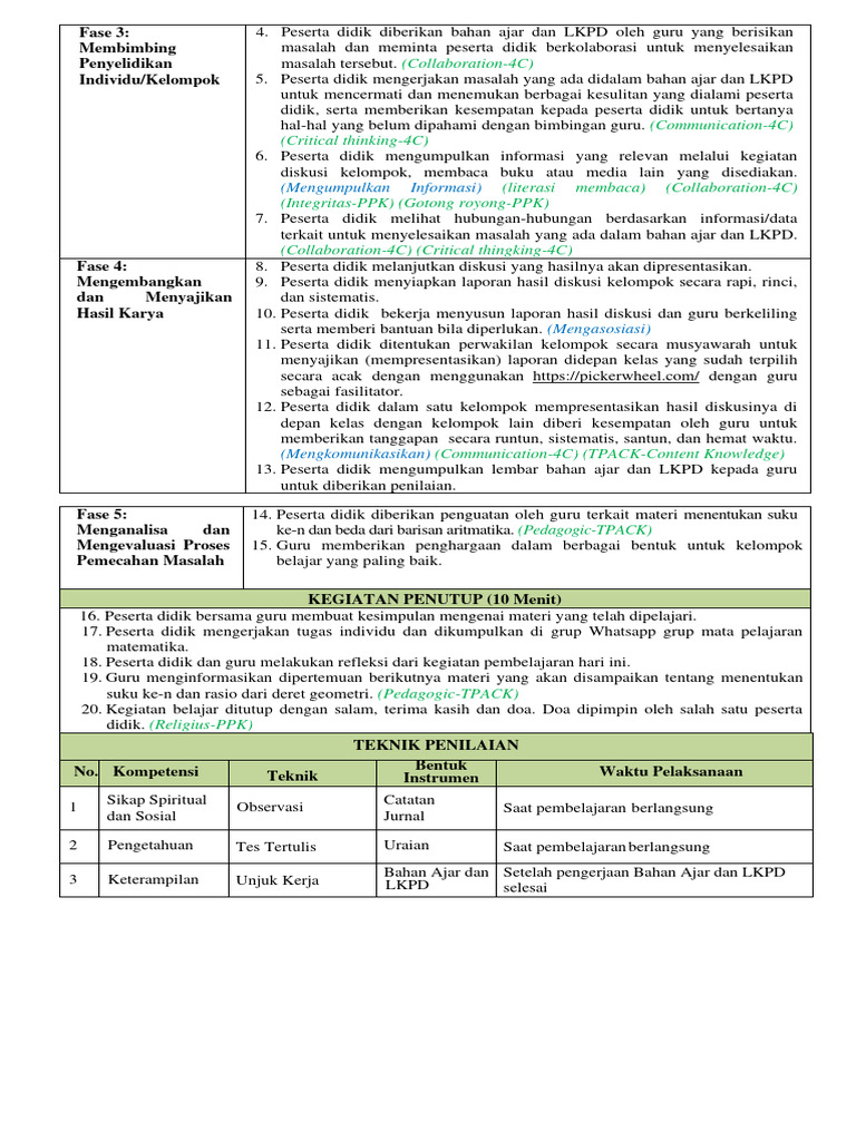 RPP Dan Instrumen Penilaian-2 | PDF