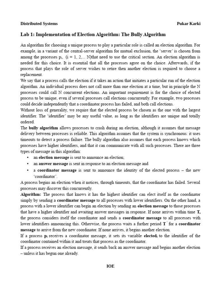 Lab 1 DS | Download Free PDF | Distributed Computing | Theoretical Computer Science