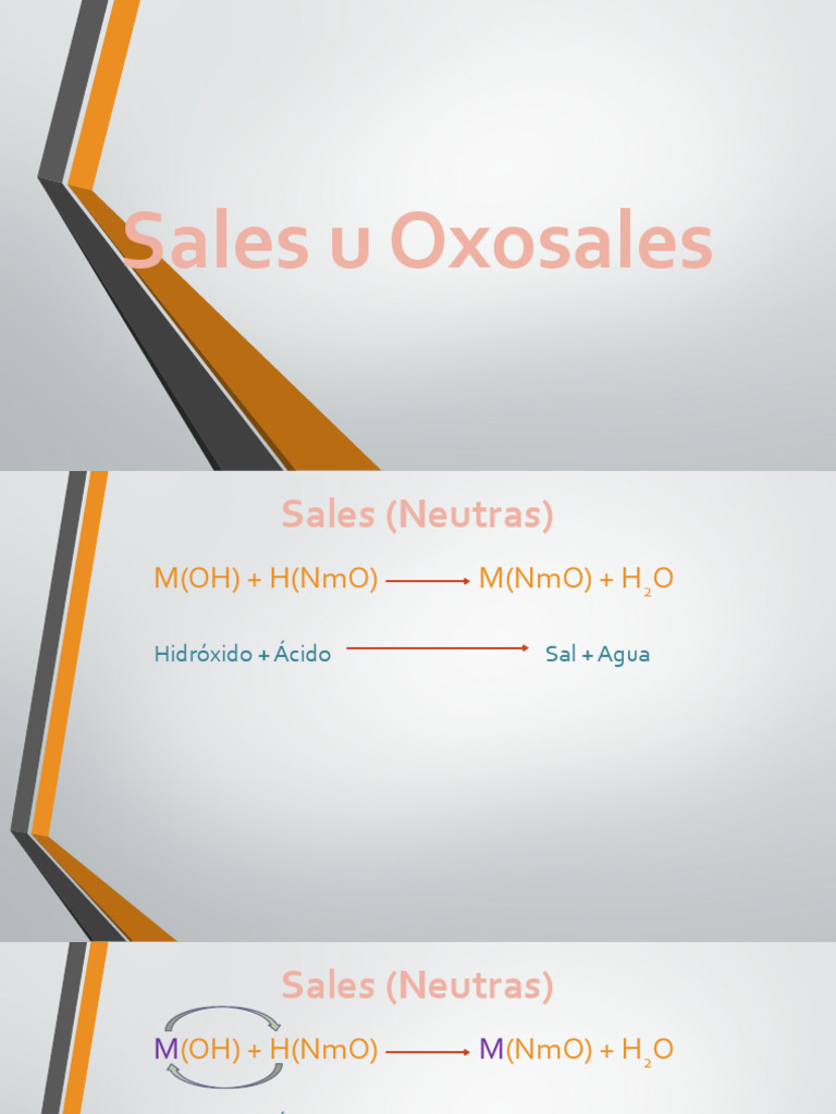 Sales Neutras | PDF | Sal (química) | Hidróxido