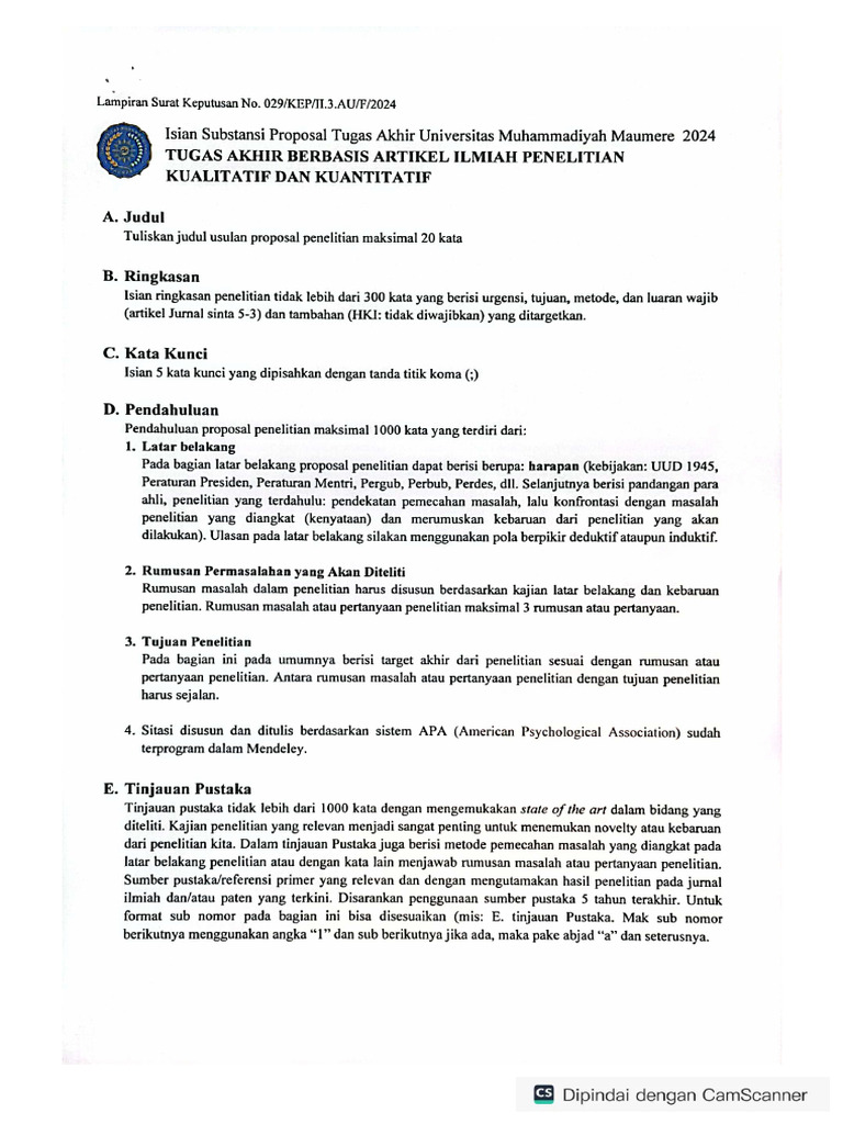 Template Proposal Tugas Akhir 2023 | PDF