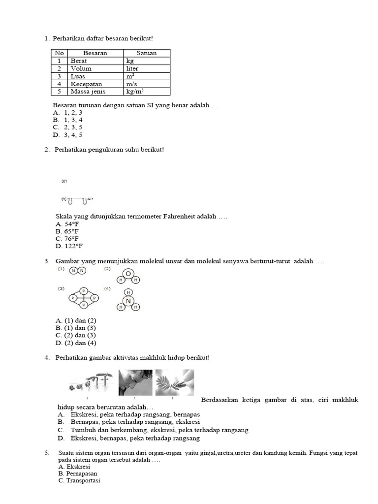Soal Us Ipa 2023 Paket A Fix | PDF