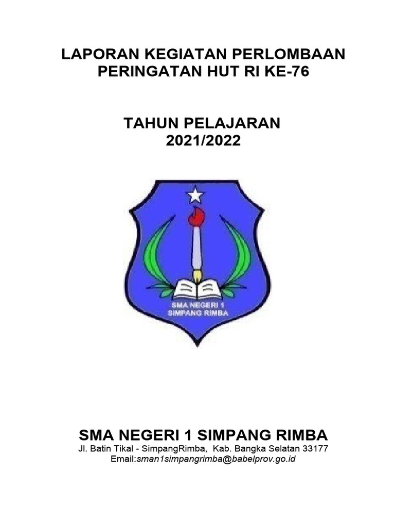 Perlombaan HUT RI ke-76 di SMA 1 Simpang Rimba | PDF