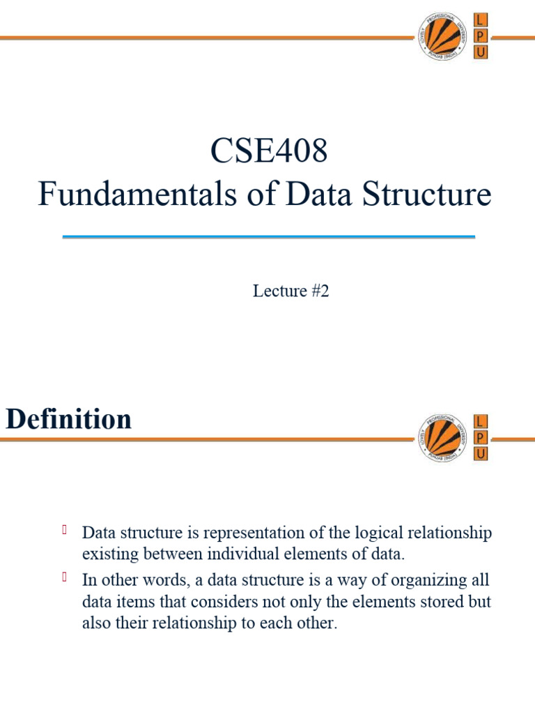 lecture 2Basic DS | PDF | Computer Programming | Applied Mathematics