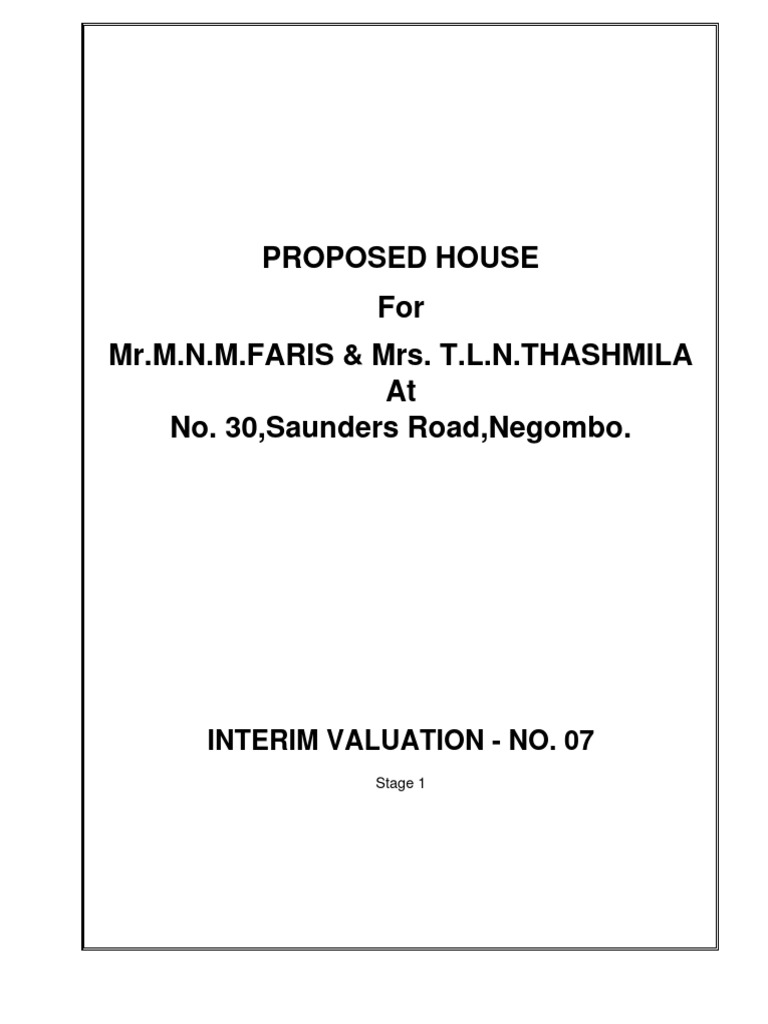 Interim Valuation 07-Stage 1 | PDF | Concrete | Bathroom