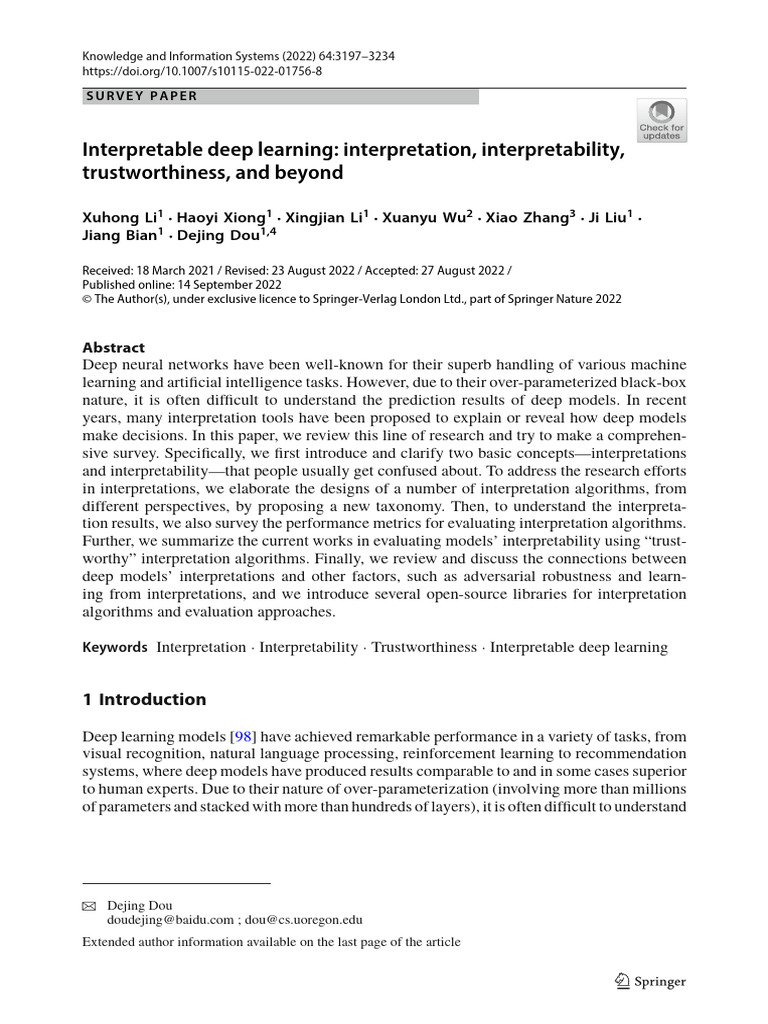 Interpretable Deep Learning: Interpretation, Interpretability ...