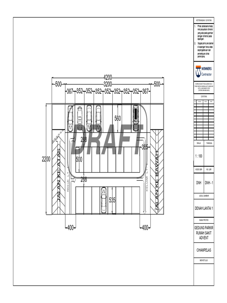 Denah Gedung Parkir RS Advent | PDF