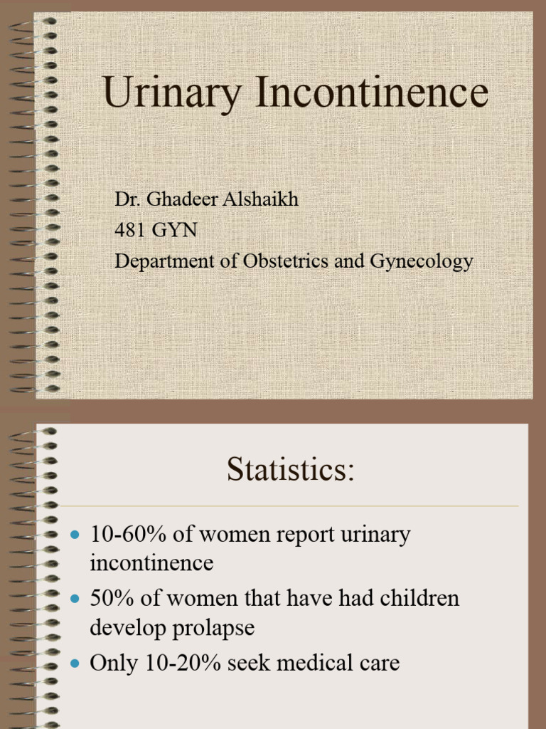 21 - Urinary Incontinence Students | PDF | Urinary Incontinence ...