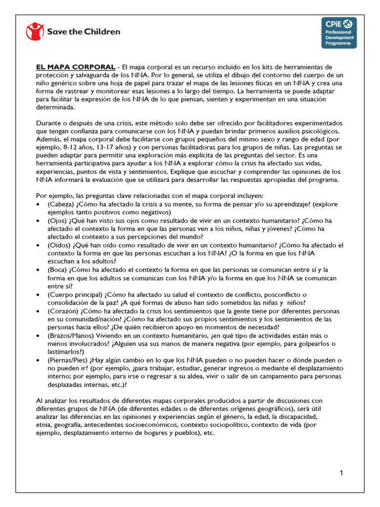 EL MAPA CORPORAL | Descargar gratis PDF | Psicología Social | Conceptos psicologicos