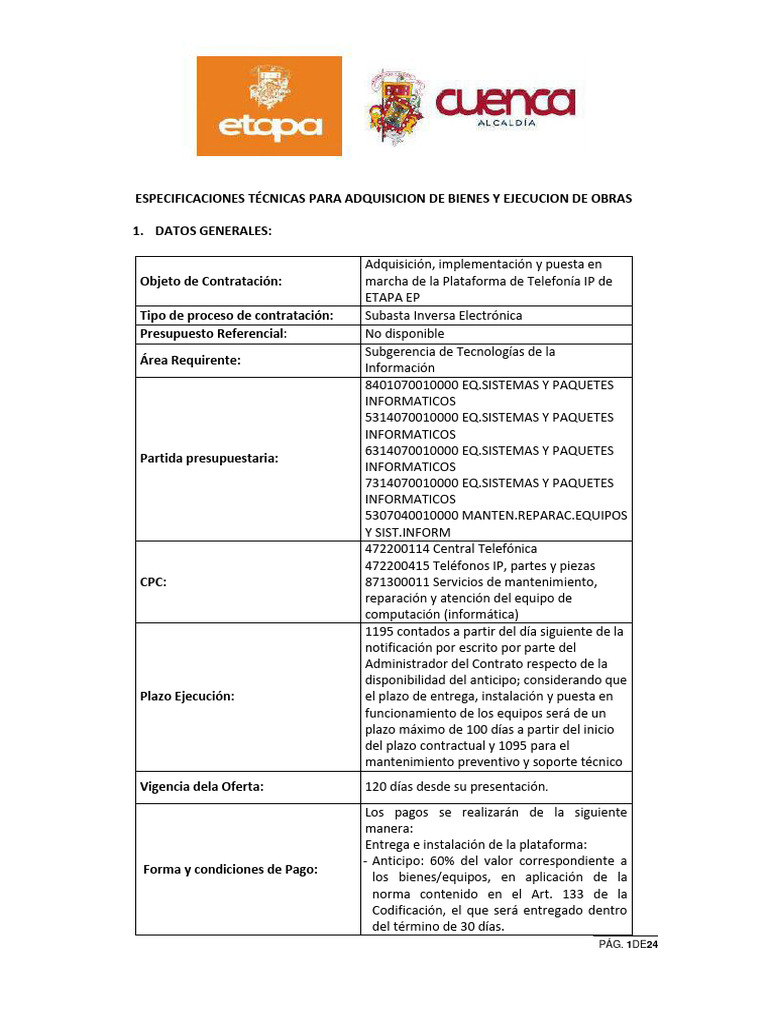 ESPECIFICACIONES TECNICAS | PDF | protocolo de Iniciacion de Sesion | Central telefónica