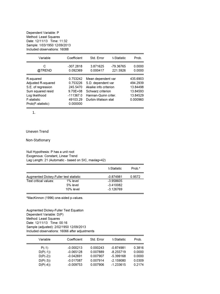 Tables For Econometric Project Pdf Coefficient Of Determination