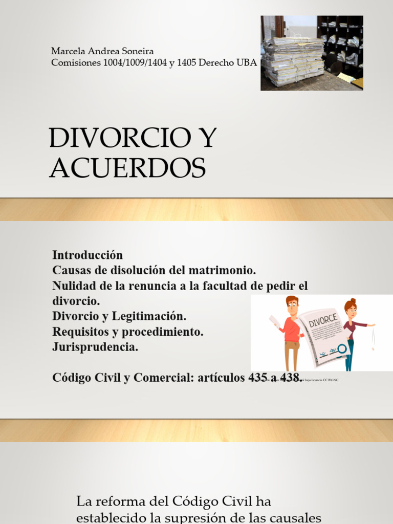 CLASE 8 DIVORCIO Y ACUERDOS | PDF | Divorcio | Instituciones sociales