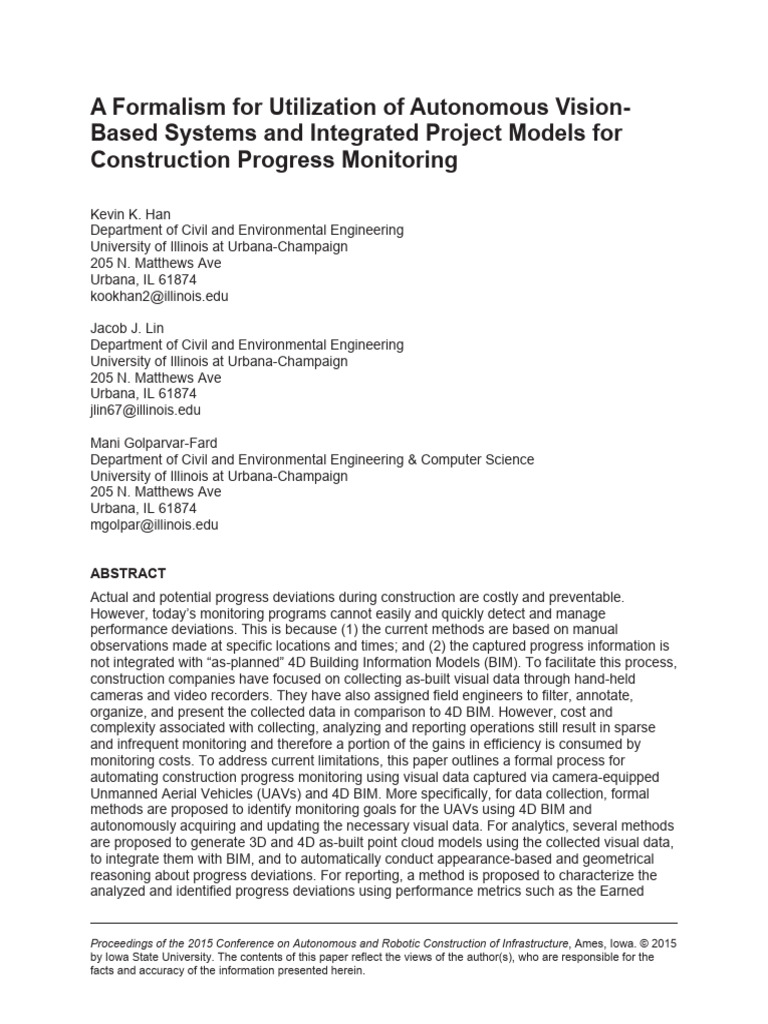 2015 - A Formalism For Utilization of Autonomous Vision-Based Systems and Integrated Project ...