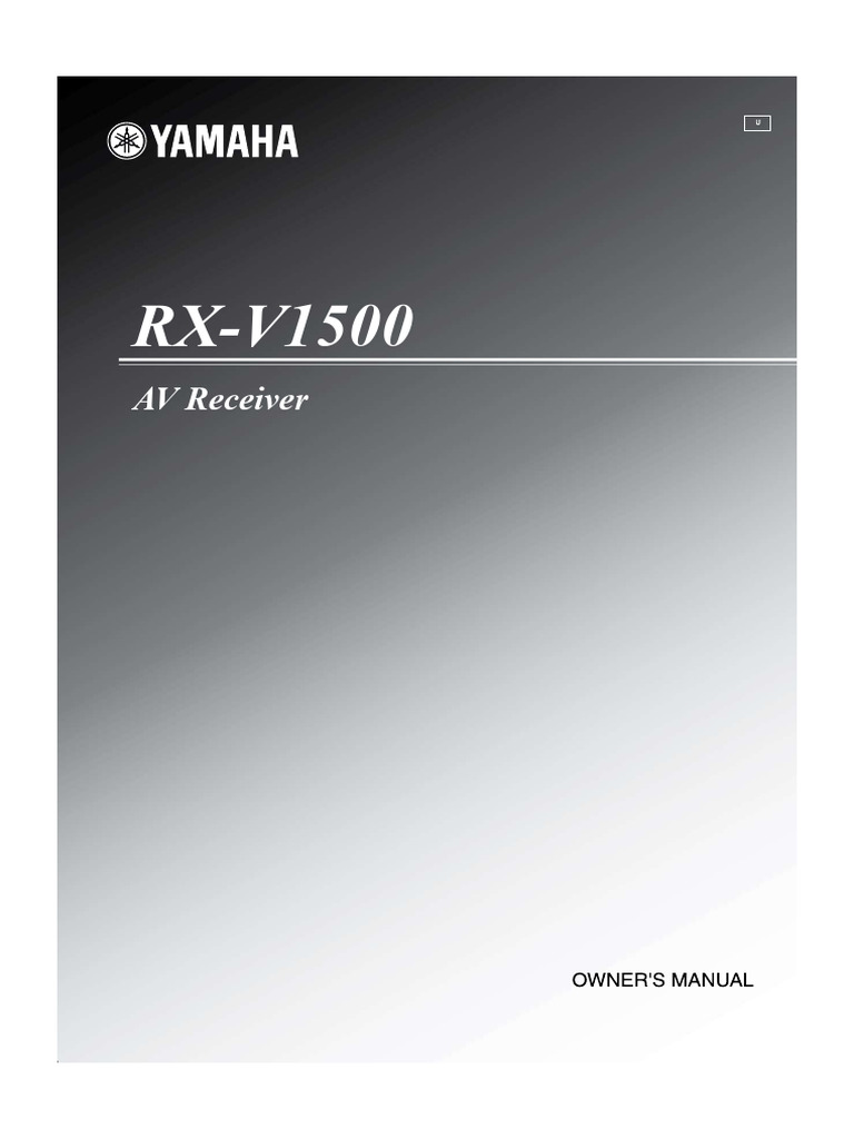 Yamaha RX-V1500 AV Receiver Manual | PDF | Sound Technology | Sound ...