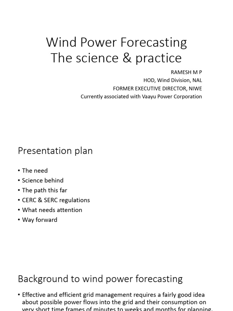Wind Energy Forecasting Session 3 Day1 Compressed | PDF | Chaos Theory ...