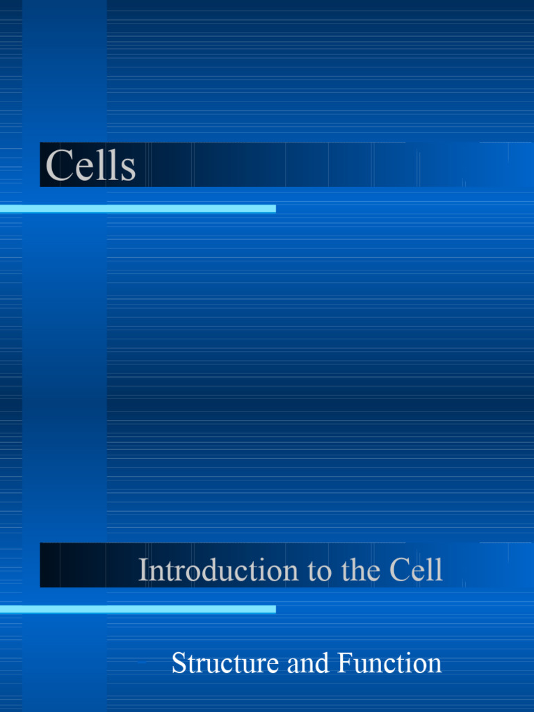 Lecture 5 Cells Structure and Function | Download Free PDF | Cell ...