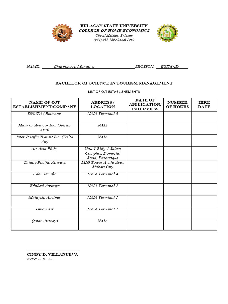 List of Ojt Establishments 2 | PDF