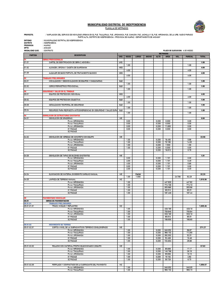 3.3. Metrados - 112326 | PDF