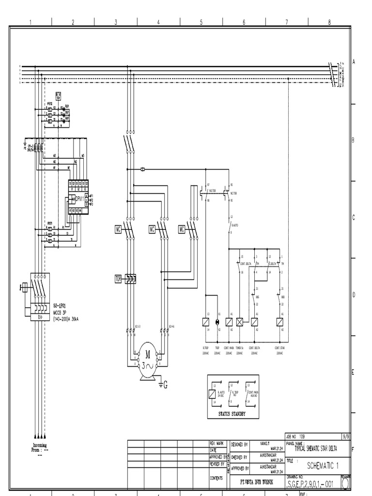 Schematic Typical Untuk DOL, Star Delta, DOL-Level Switch, DOL Local ...