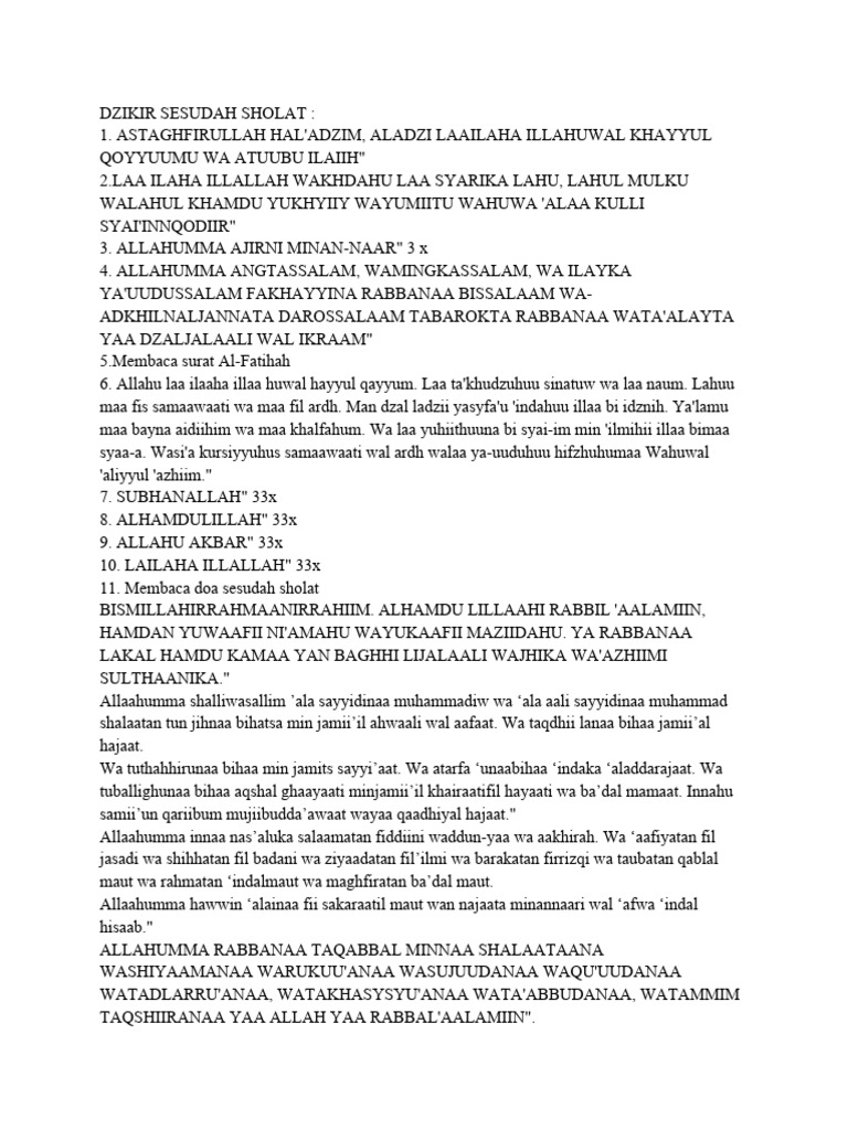 dzikir | PDF