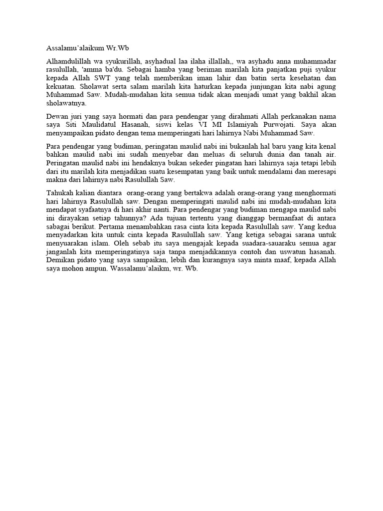 Pidato Islami Rev.01 | PDF | Agama & Spiritualitas | Gaya Hidup