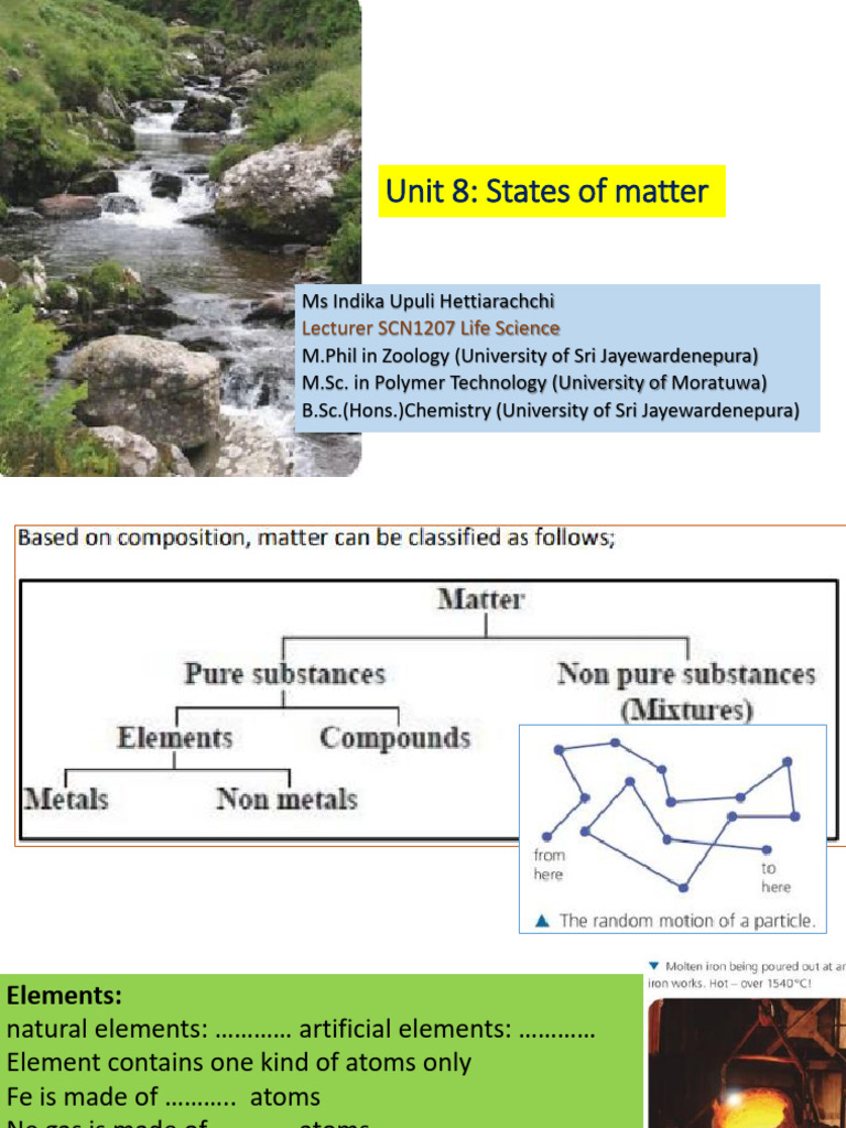 Unit 8 States of Matter | PDF | Gases | Molecules